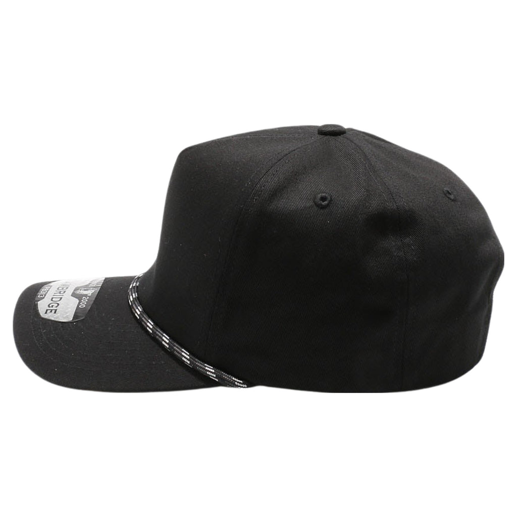PB313 Five Panel Rope Unstructured [Black] – CHOICE CAP, INC.