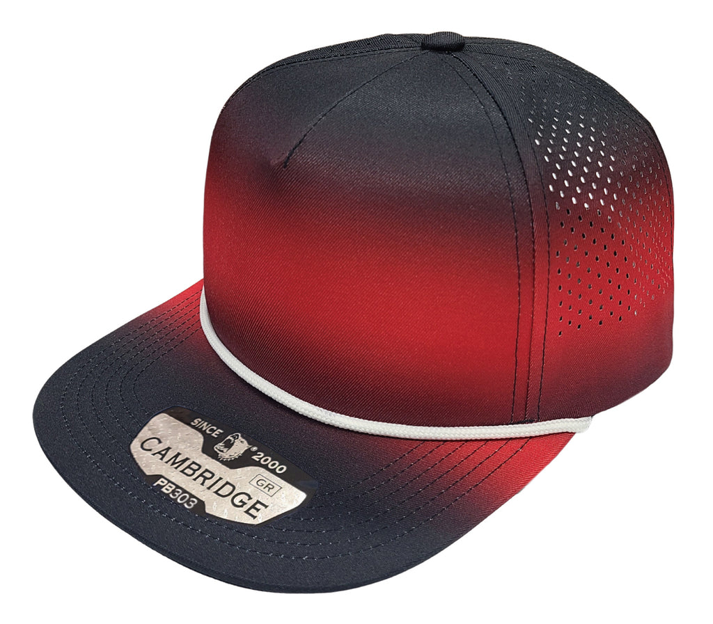 PB303GR Five Panel Rope Gradation Perforated [Black/Red] – CHOICE CAP, INC.