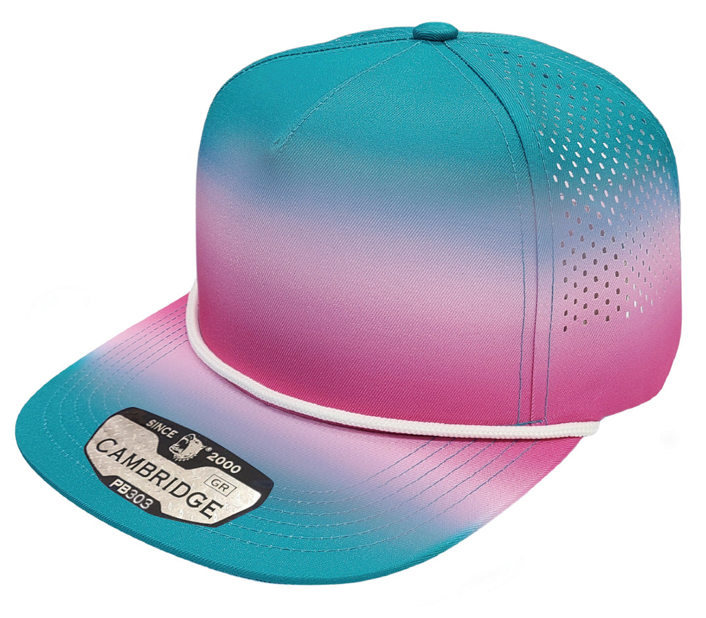 PB303GR Five Panel Rope Gradation Perforated [Mint/Pink] – CHOICE CAP, INC.