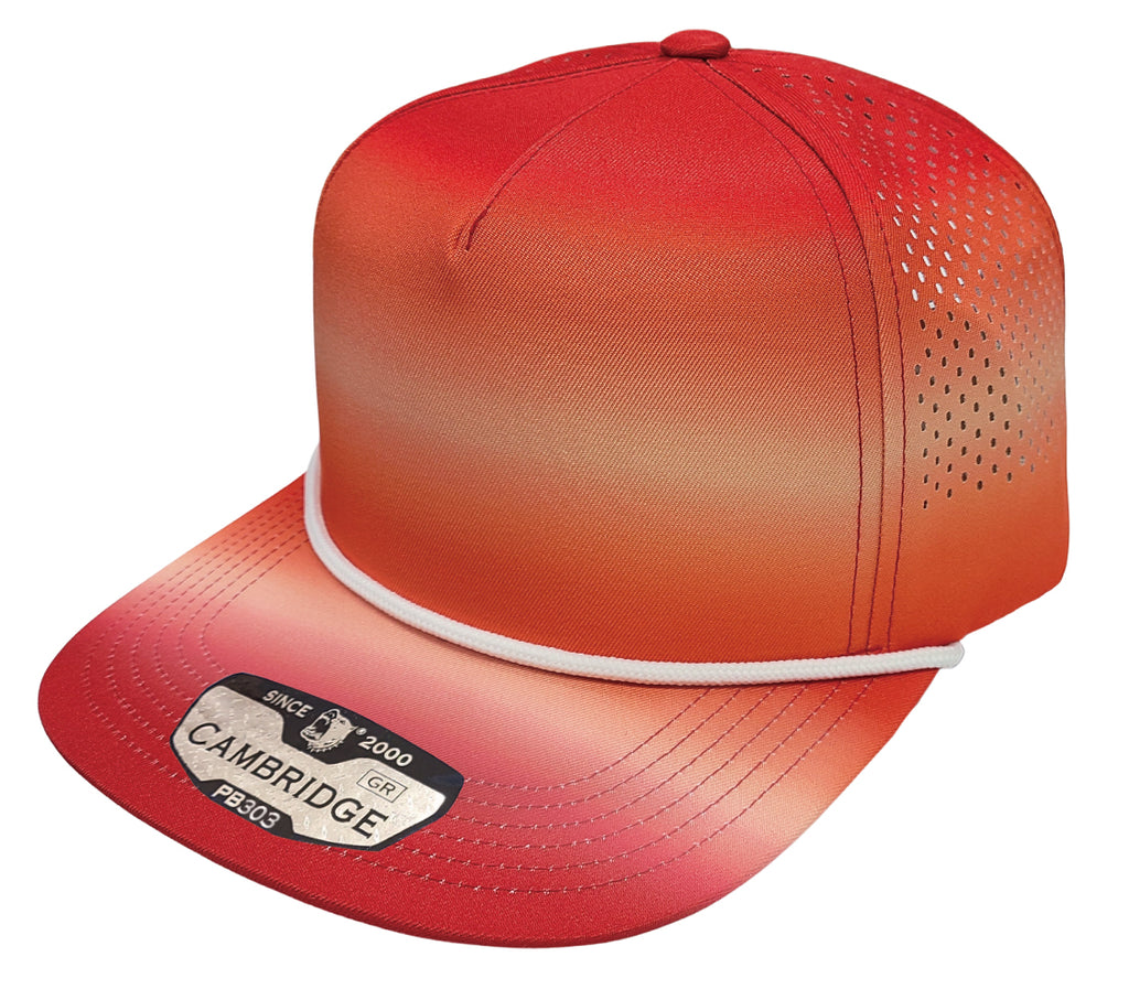 PB303GR Five Panel Rope Gradation Perforated [Red] – CHOICE CAP, INC.