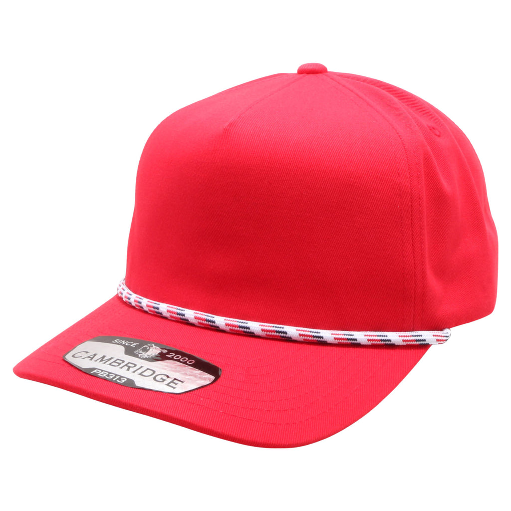 PB313 Five Panel Rope Unstructured [Red] – CHOICE CAP, INC.