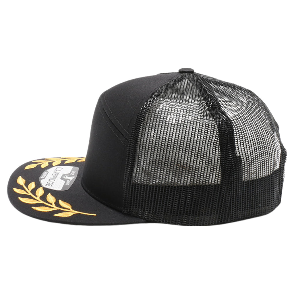 PB304 Pitbull Cambridge 6 Panel Camper Bay Leaf Trucker [Black ...