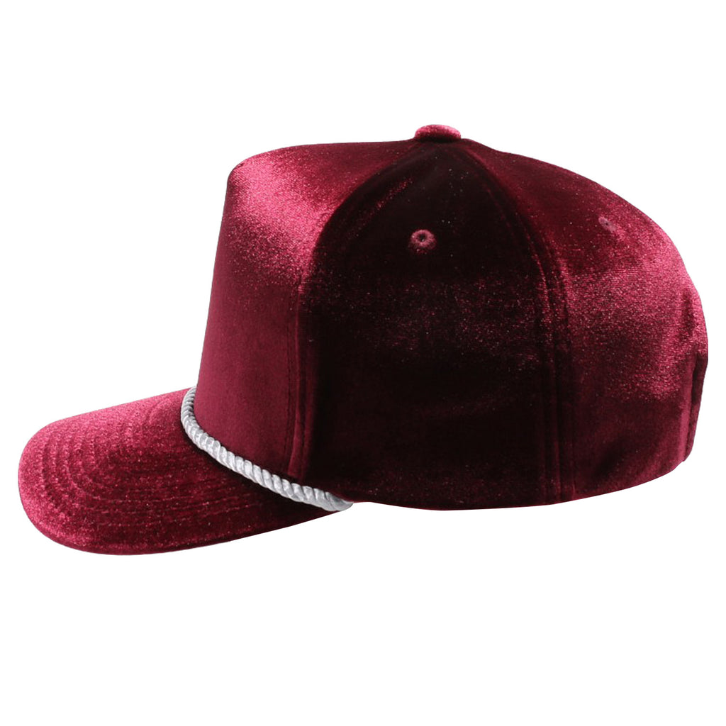 PB281 5-Panel Velvet Rope Snapback (Burgundy) – CHOICE CAP, INC.
