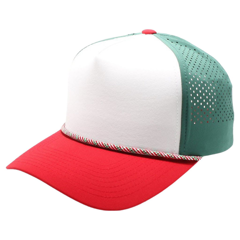 PB311T 5-Panel High Frame Rope Perforated [White/Green/Red] – CHOICE ...