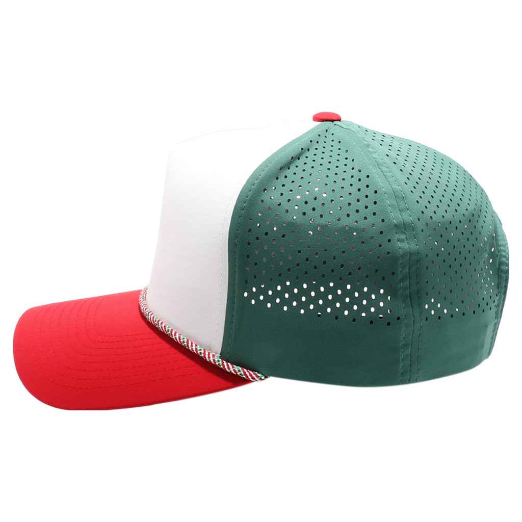 PB311T 5-Panel High Frame Rope Perforated [White/Green/Red] – CHOICE ...