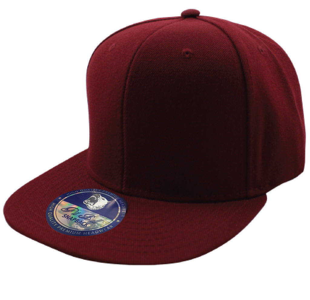 PB104 Pit Bull Acrylic Snapback Hats [Burgundy] – CHOICE CAP, INC.