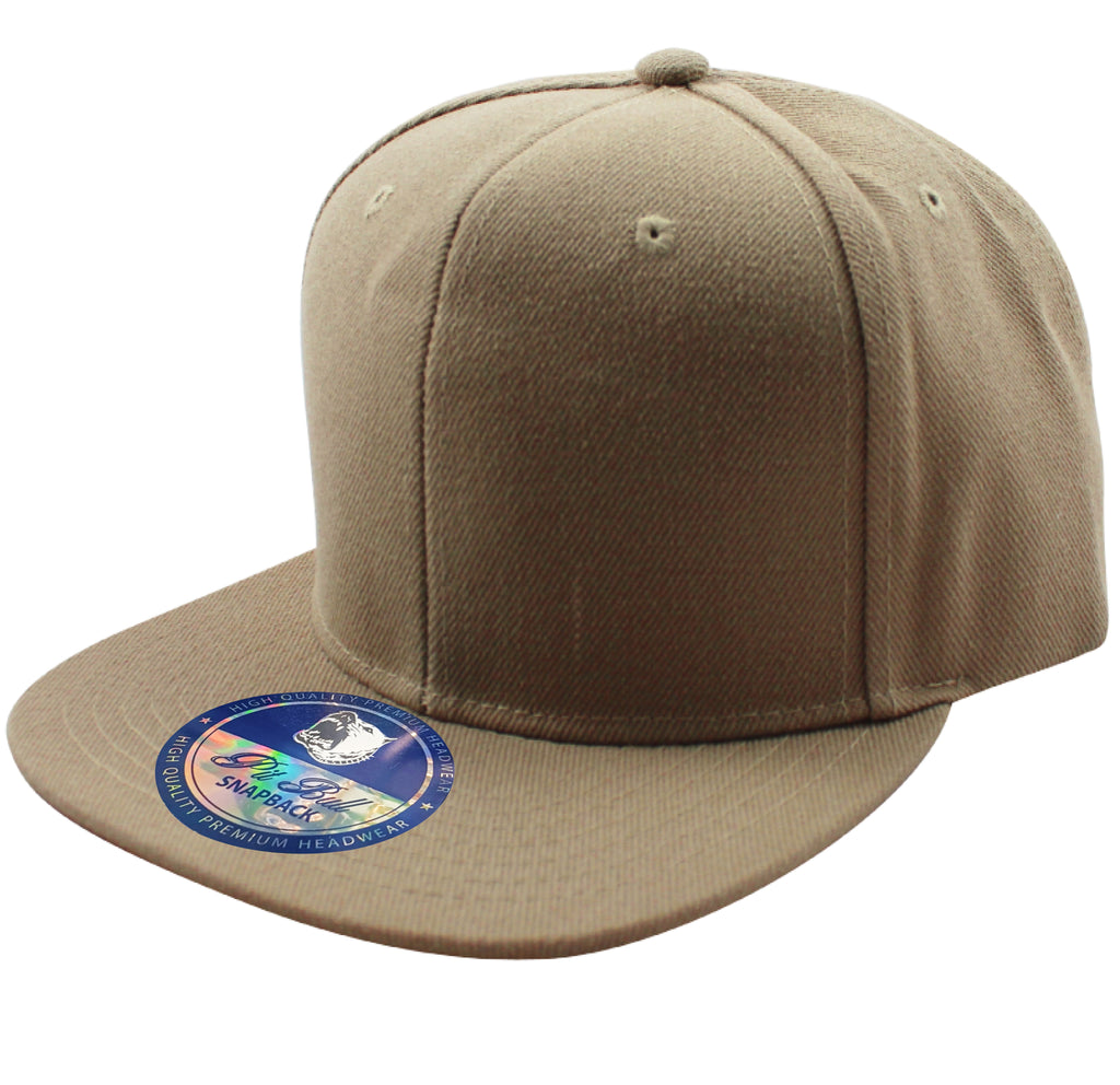 PB104 Pit Bull Acrylic Snapback Hats [Khaki] – CHOICE CAP, INC.